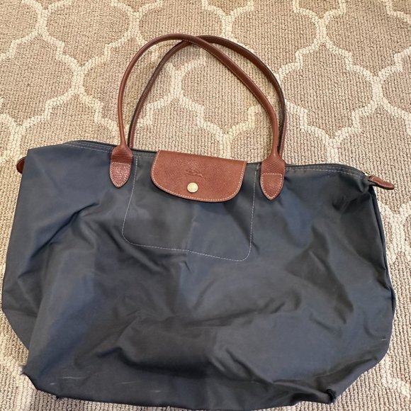 Longchamp | Bags | Longchamp Large Le Pliage Tote Grey | Poshmark
